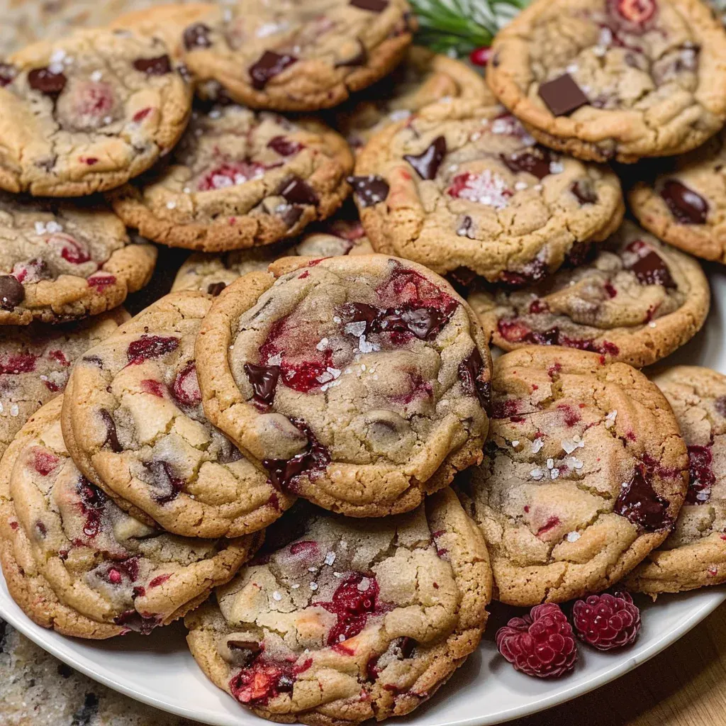 Raspberry Chocolate Chip Cookies (Soft & Bakery-Style)